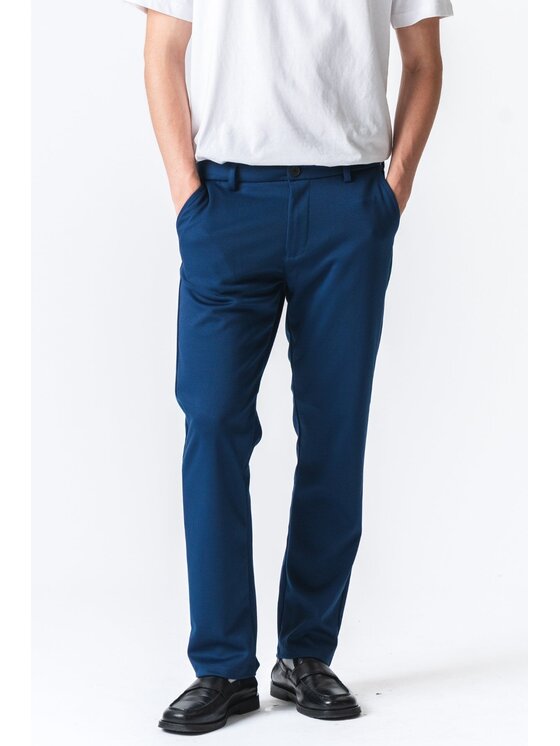 TeeShoppen Spodnie garniturowe 'Perform Collection' Niebieski Regular ...