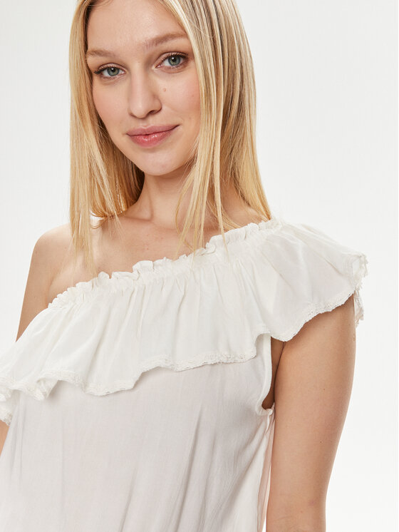 Melissa Odabash Sukienka letnia Debbie CR Biały Regular Fit | Modivo.pl