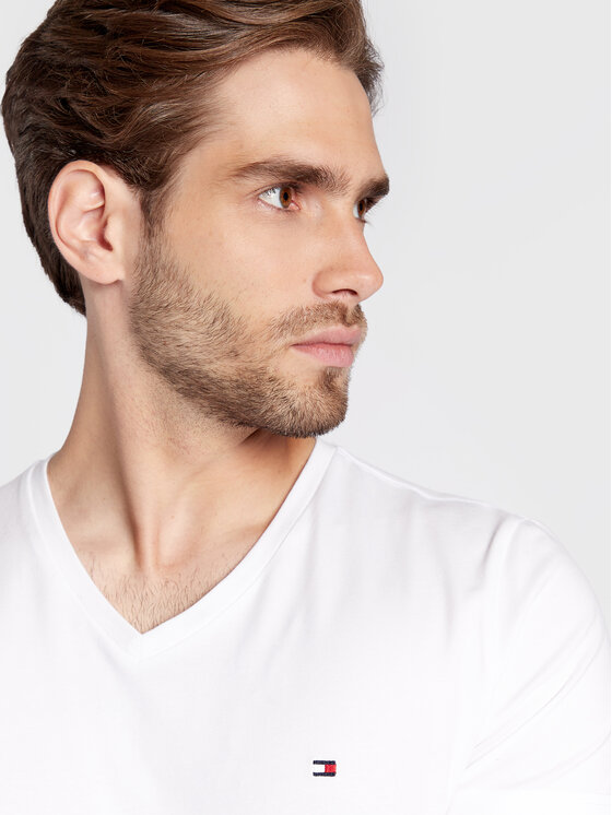 Tommy Hilfiger T-Shirt Core Stretch MW0MW27540 Weiß Slim Fit | Modivo.de