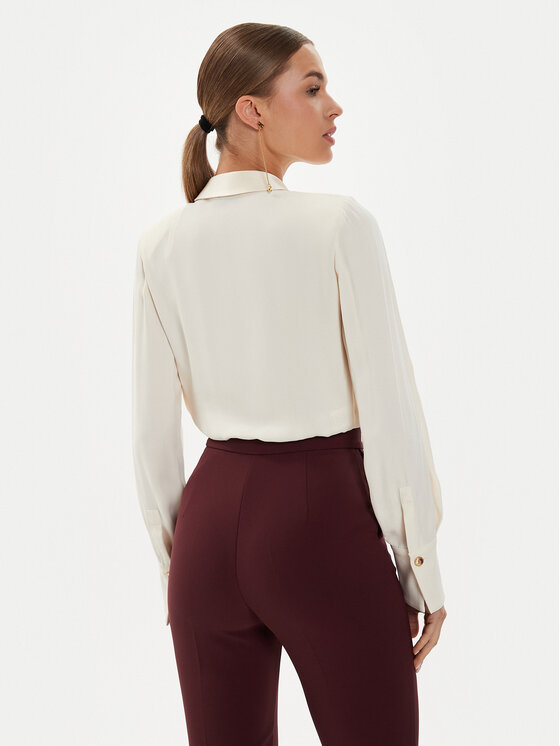 Elisabetta Franchi Body Cb-003-46e2 Écru Regular Fit 