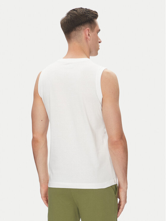 Kappa Tank top Logo Corpo Cadwal 303HZB0 Biały Regular Fit | Modivo.pl