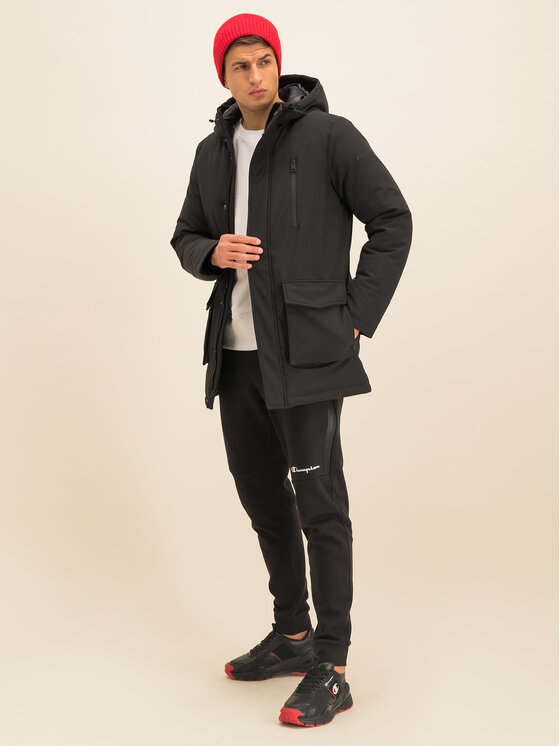 Champion Geacă de iarnă Hooded 213551 Negru Regular Fit | Modivo.ro