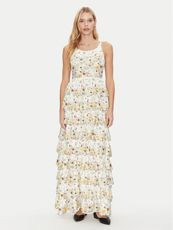 Munthe Sukienka letnia Fruma 251134025118 Beżowy Regular Fit | Modivo.pl