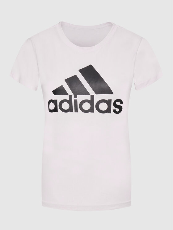 adidas T-Shirt Essentials Logo HC9274 Różowy Regular Fit | Modivo.pl