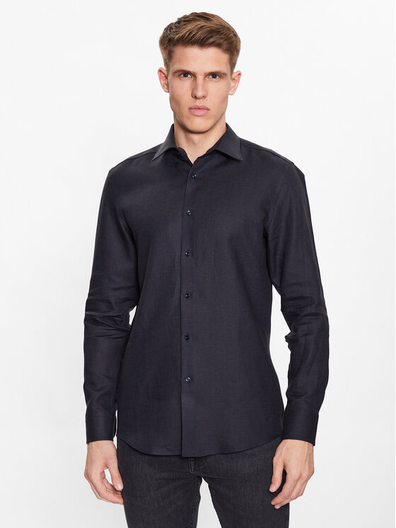 Boss Hemd Hank-Kent 50490234 Dunkelblau Slim Fit | Modivo.de