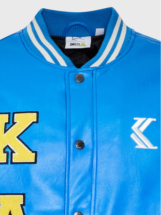 Karl Kani Bunda bomber SMILEY College 6085171 Modrá Relaxed Fit | Modivo.cz