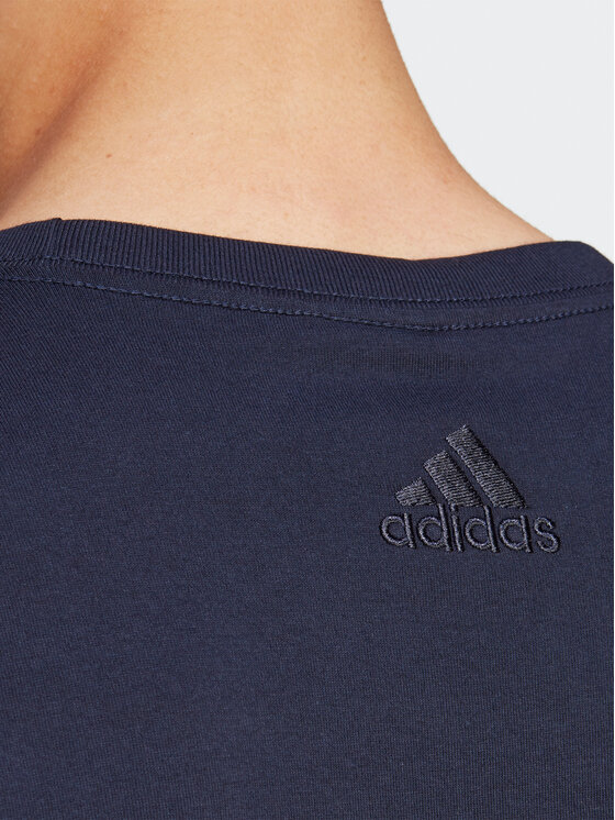 adidas T-shirt Essentials Single Jersey Linear Embroidered Logo T-Shirt IC9275 Blu Regular Fit ...