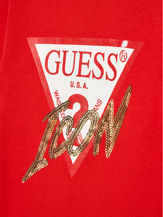 Guess Kleid für den Alltag A2BK05 KAD73 Rot Regular Fit | Modivo.de