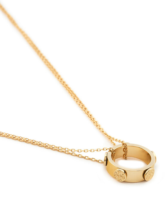 Tory Burch Halskette Miller Stud Circle Pendant 160172 Goldfarben