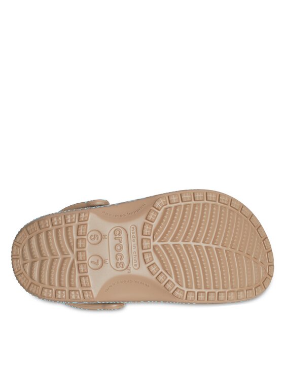 Crocs Klapki Classic Topographic Clog 208263 Khaki | Modivo.pl