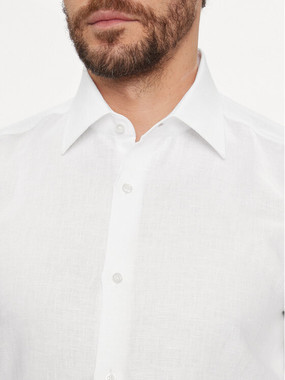 Boss Koszula H Hank Kent C1 214 50490234 Biały Slim Fit | Modivo.pl