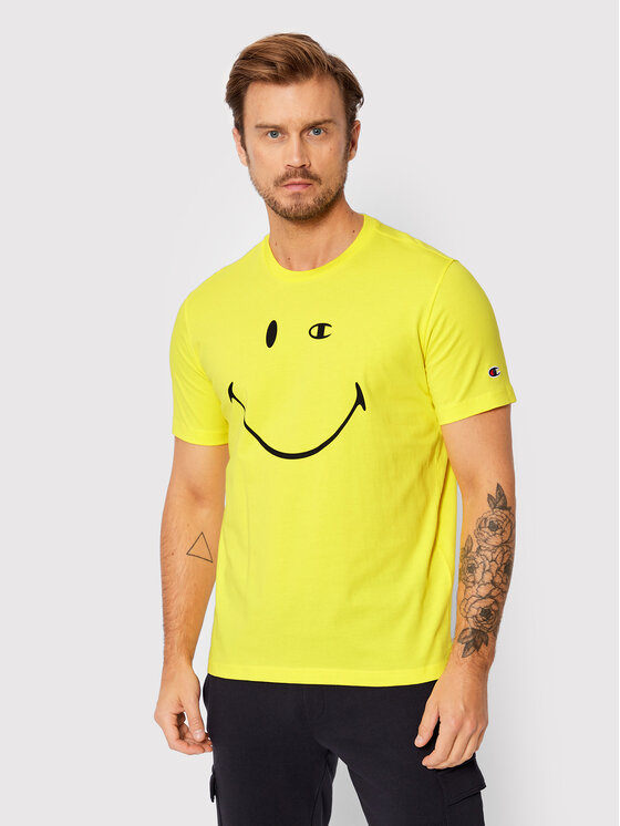 Champion Тишърт SMILEY 218226 Жълт Regular Fit | Modivo.bg