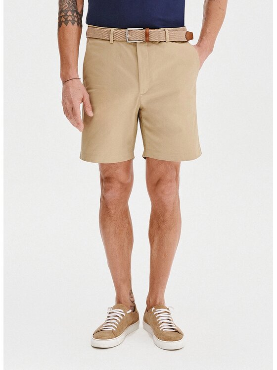 Pako Lorente Szorty materiałowe P25SF-WS-006 Beżowy Regular Fit | Modivo.pl