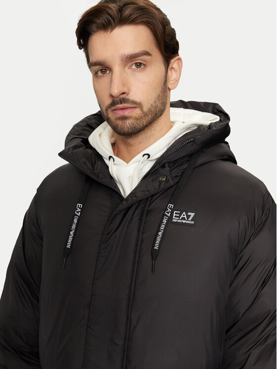 EA7 Emporio Armani Kurtka puchowa 6DPL01 PNGAZ 1200 Czarny Regular Fit | Modivo.pl