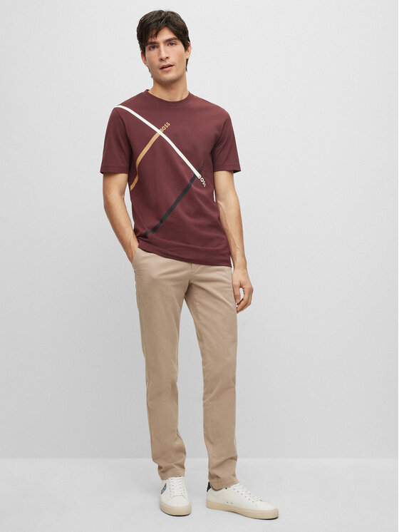 Boss Chinosy Kaito1 50487966 Beżowy Slim Fit | Modivo.pl