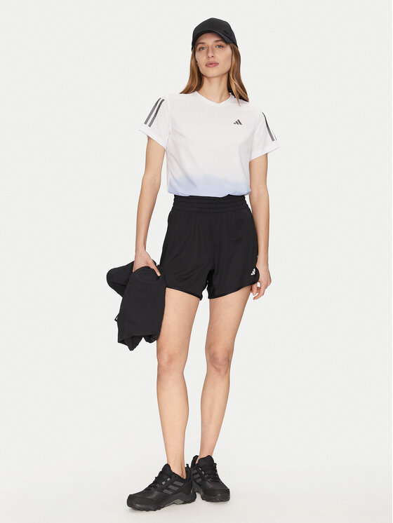 adidas Koszulka techniczna Own the Run Colorblock JC9889 Biały Regular ...