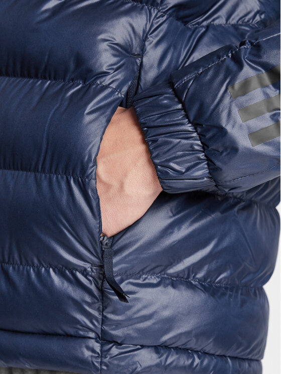 adidas Pernata jakna 3-Stripes SDP Badge of Sport GV5329 Tamnoplava ...