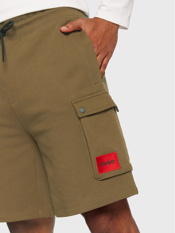 Hugo Szorty sportowe Dizzi222 50466702 Zielony Regular Fit | Modivo.pl