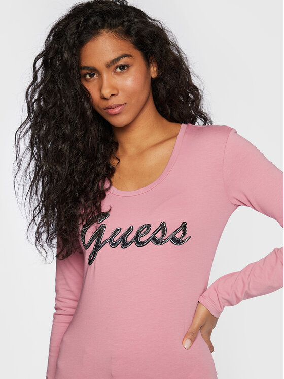 Guess Halenka W3RI15 J1314 Růžová Slim Fit | Modivo.cz