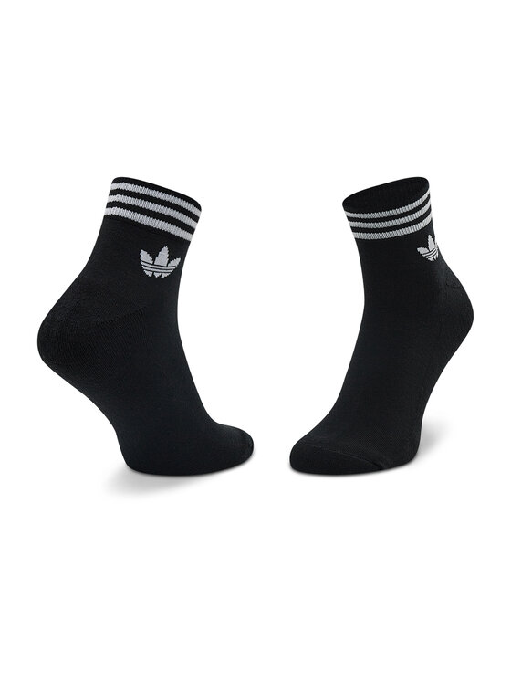 adidas Zestaw 3 par niskich skarpet unisex Trefoil Ankle HC9550 Szary ...