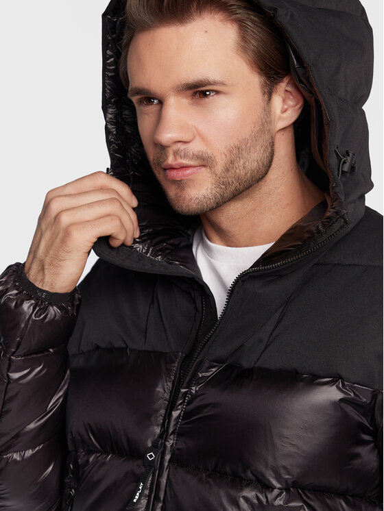 REPLAY Geacă de iarnă 8183A.000.84174 Negru Regular Fit | Modivo.ro