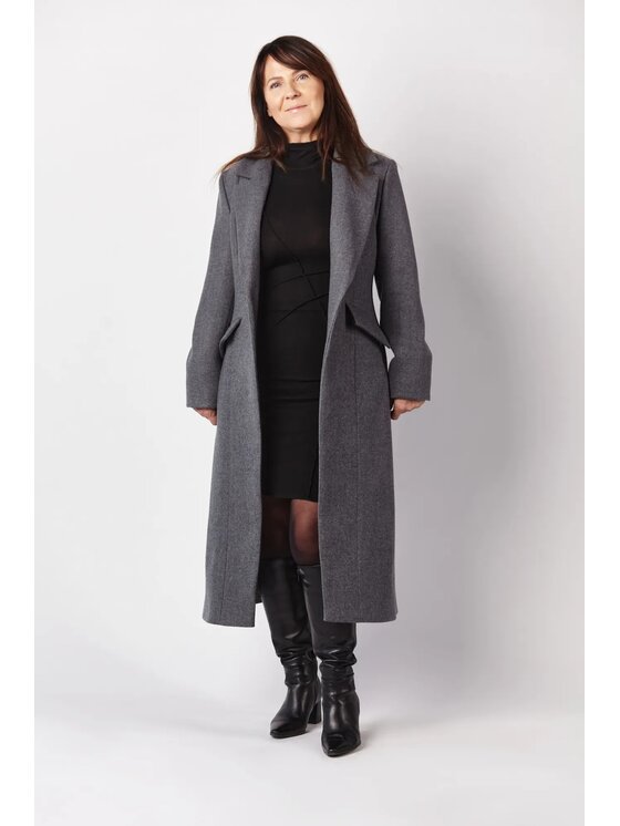 MANDRAGORA Płaszcz przejściowy Ekstrawagancki Szary Reglan Fit | Modivo.pl