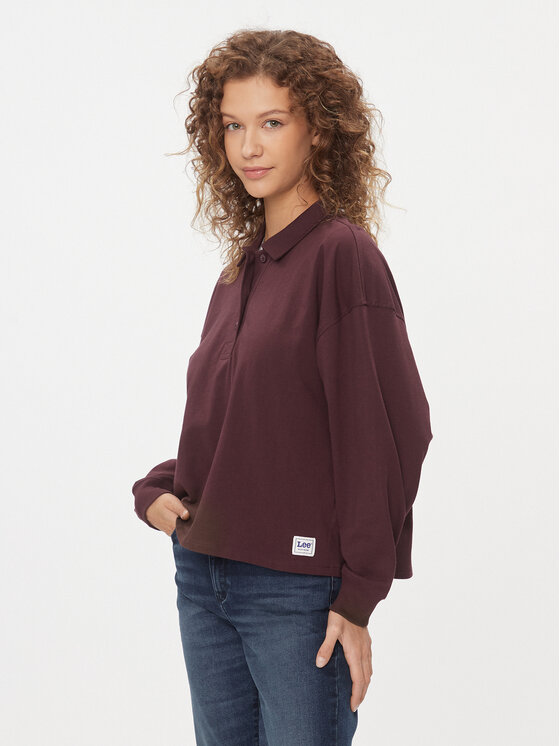 Lee Poloshirt Boyfriend Polo 112341584 Violett Regular Fit | Modivo.de