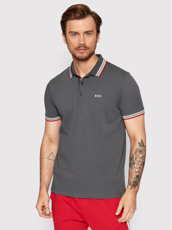 Boss Polo Paddy 50468983 Szary Regular Fit | Modivo.pl