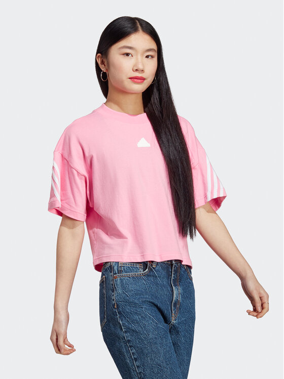 adidas Tricou Future Icons 3-Stripes T-Shirt IB8523 Roz Loose Fit ...