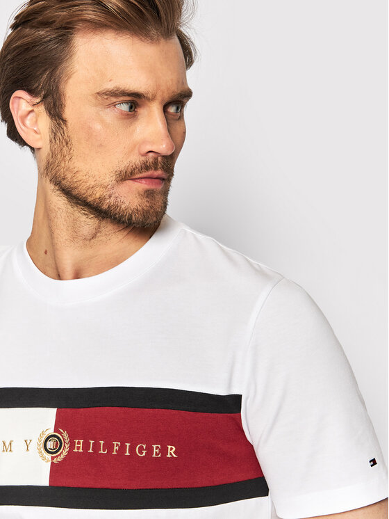 Tommy Hilfiger T Shirt ICONS Insert MW0MW25064 WeiB Regular Fit Modivo