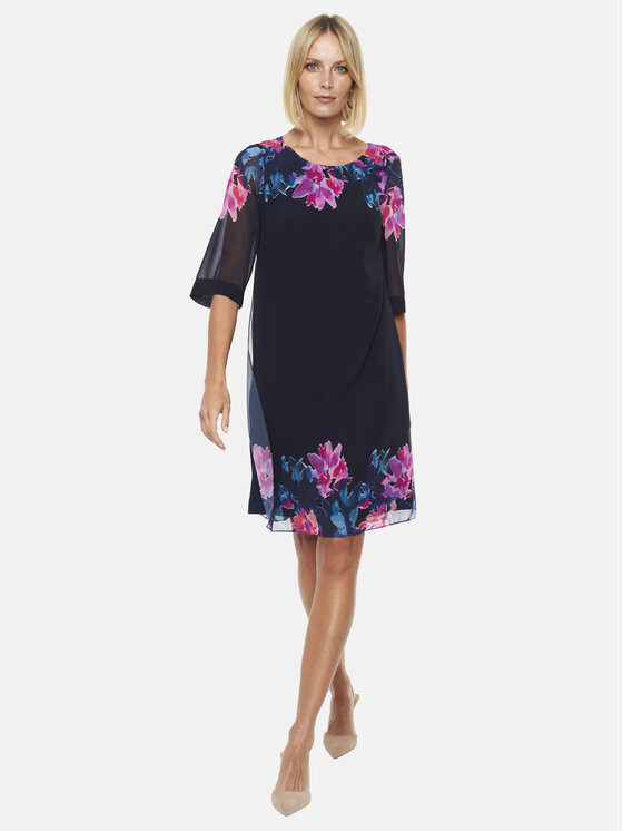 Potis & Verso Sukienka letnia Nina Granatowy Regular Fit | Modivo.pl