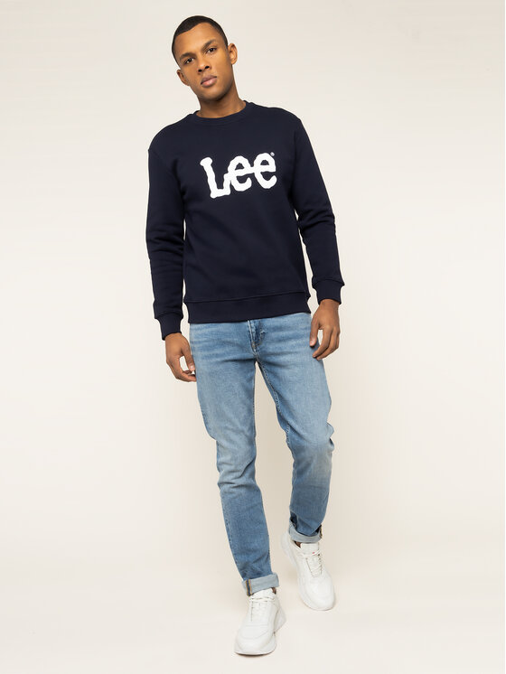 Lee Sweatshirt Basic Crew Logo L80XTJMA 112121583 Bleu marine Regular ...