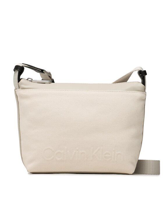 Calvin Klein Τσάντα Ck Connect Wb Xbody Refibra K40K400999 Εκρού ...