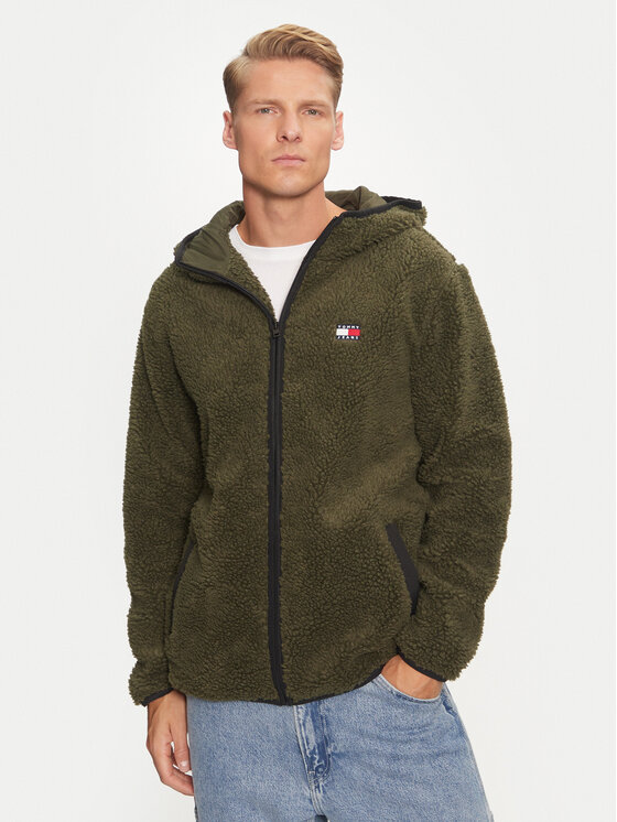 Tommy Jeans Geacă Teddy DM0DM19224 Verde Regular Fit | Modivo.ro