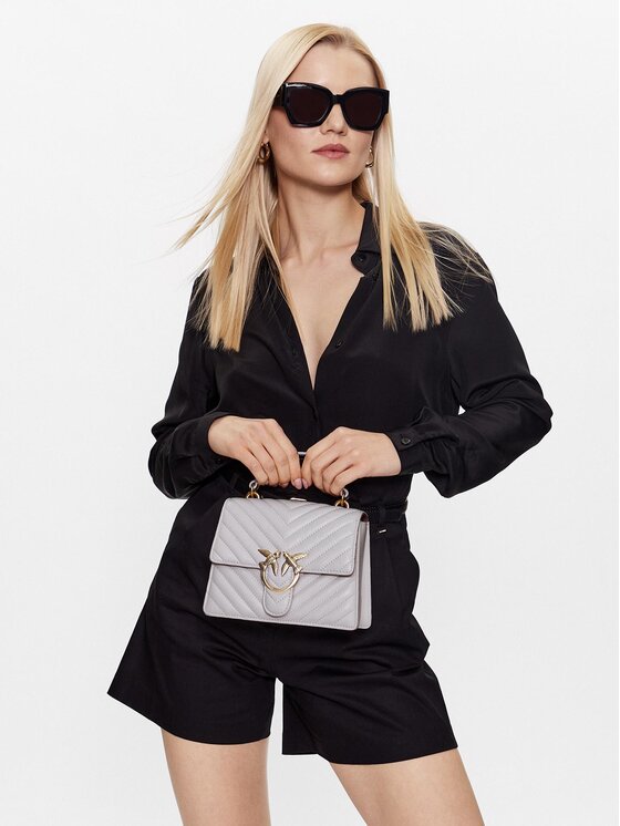 Pinko Torebka Love One Top Handle Mini Light PE 23 PLTT 100071 A0GK Biały | Modivo.pl