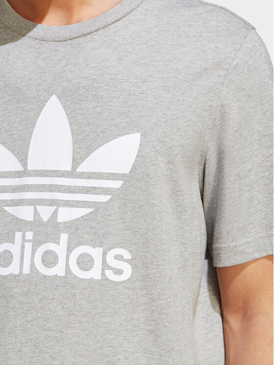 adidas Тишърт Adicolor Classics Trefoil T-Shirt IA4817 Сив Regular Fit ...