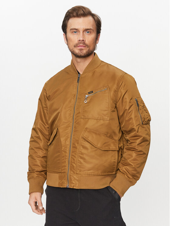 Lee Bunda bomber 112341653 Hnědá Regular Fit | Modivo.cz
