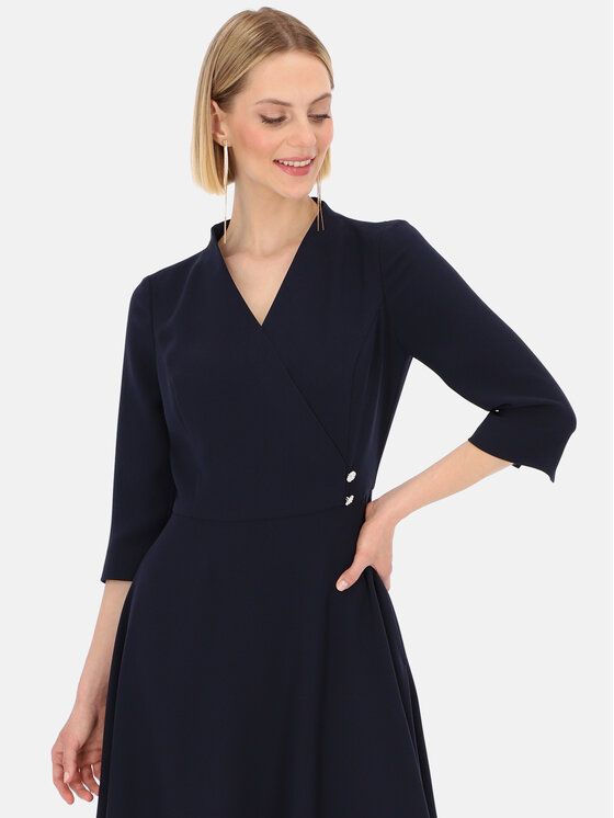 Potis & Verso Sukienka koktajlowa Harmoni Granatowy Regular Fit | Modivo.pl