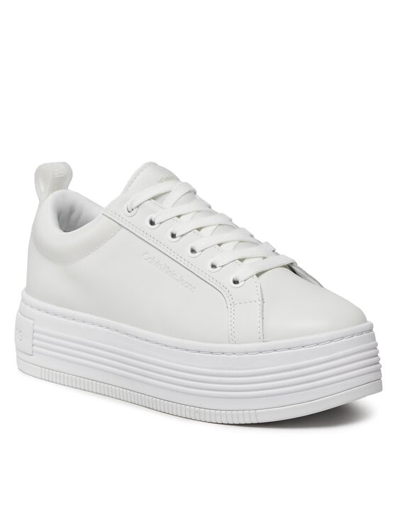 Calvin Klein Jeans Сникърси Bold Flatf Low Laceup Lth In Lum YW0YW01309 ...