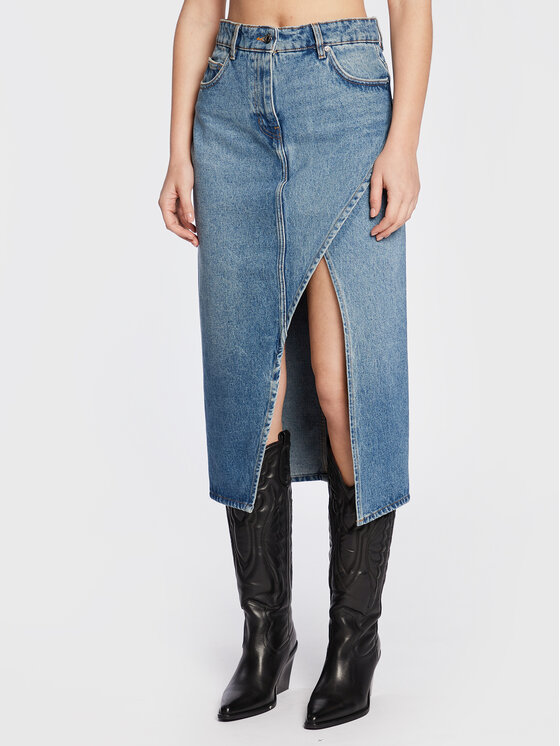 IRO Džinsinis sijonas Birwa AR603 Mėlyna Regular Fit | Modivo.lt