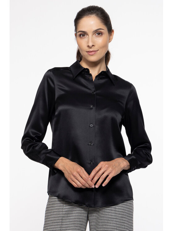 Deni Cler Milano Koszula W-DW-1451-C5-C2-90-1 Czarny Regular Fit ...