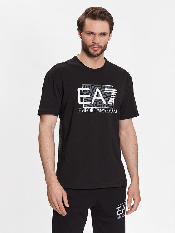 EA7 Emporio Armani T-Shirt 3RPT01 PJ02Z 1200 Schwarz Regular Fit | Modivo.de