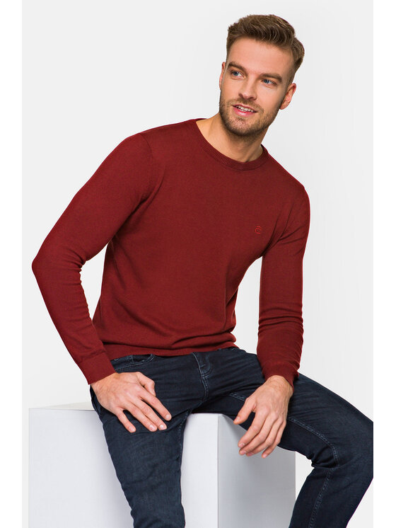 Lancerto Sweter Remy Czerwony Regular Fit | Modivo.pl