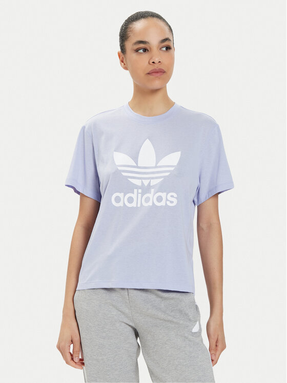 adidas Póló adicolor Trefoil IN8439 Lila Boxy Fit | Modivo.hu