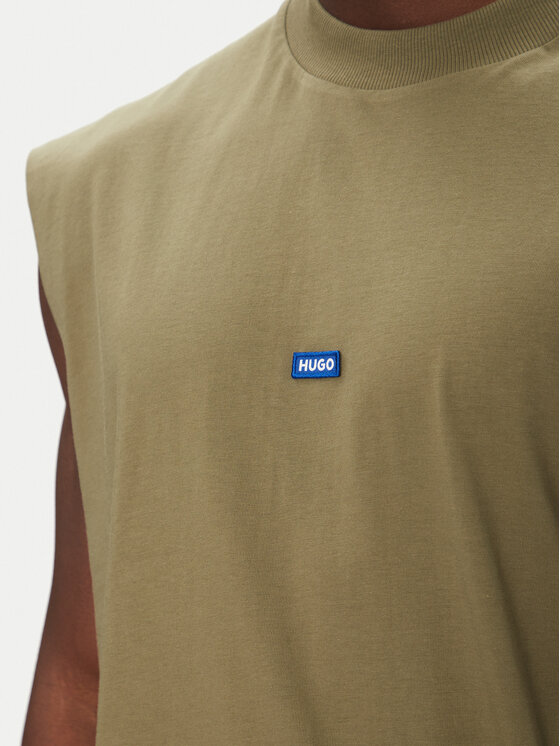 HUGO Tank top Navertz 50509773 Zielony Regular Fit | Modivo.pl