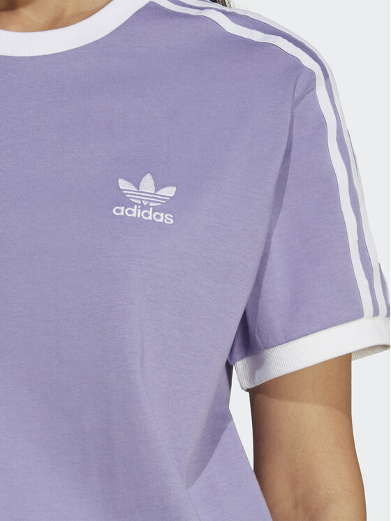 adidas T-Shirt Adicolor Classics 3-Stripes T-Shirt IB7411 Fioletowy Regular Fit | Modivo.pl