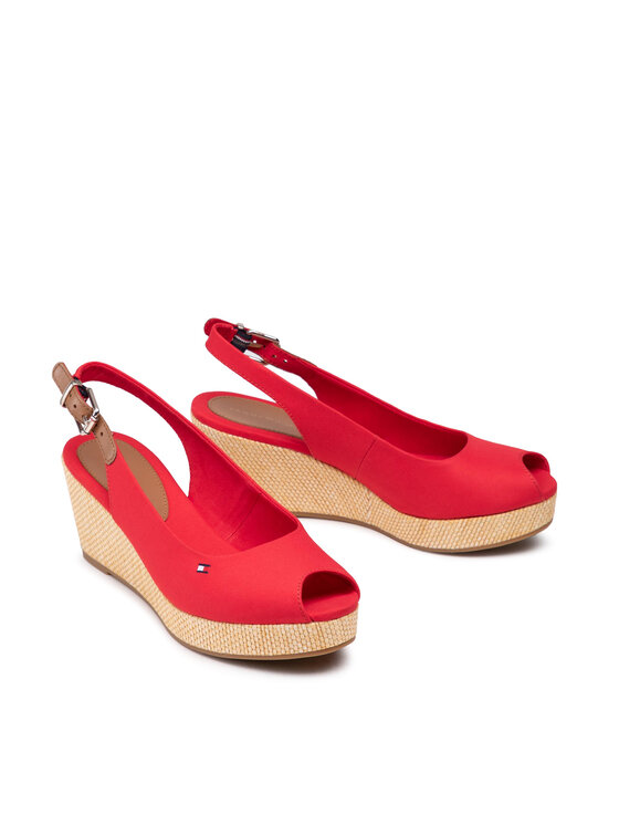 Tommy hilfiger red wedges store