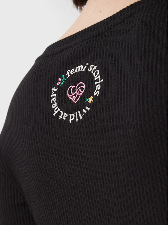 Femi Stories Bluse Moe Schwarz Slim Fit | Modivo.de