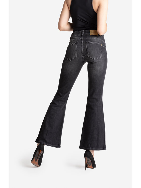 RJ Rocks Jeans Jeansy Mona Czarny Flared Leg | Modivo.pl