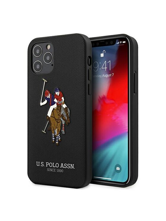 U.S. Polo Assn. Etui na telefon iPhone 12 Pro Max Czarny | Modivo.pl